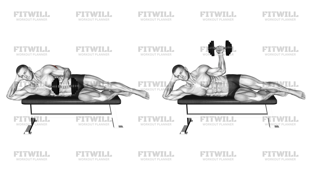 Dumbbell Side Lying External Rotation (on A Bench): Exercise Guide ...