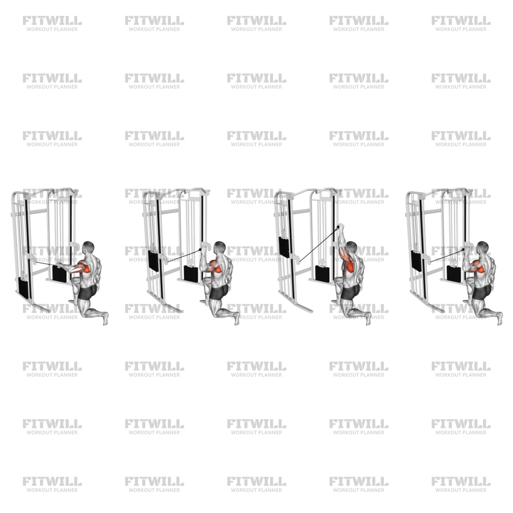 Cable Kneeling Shoulder 90 Degrees External Rotation Press: Exercise ...