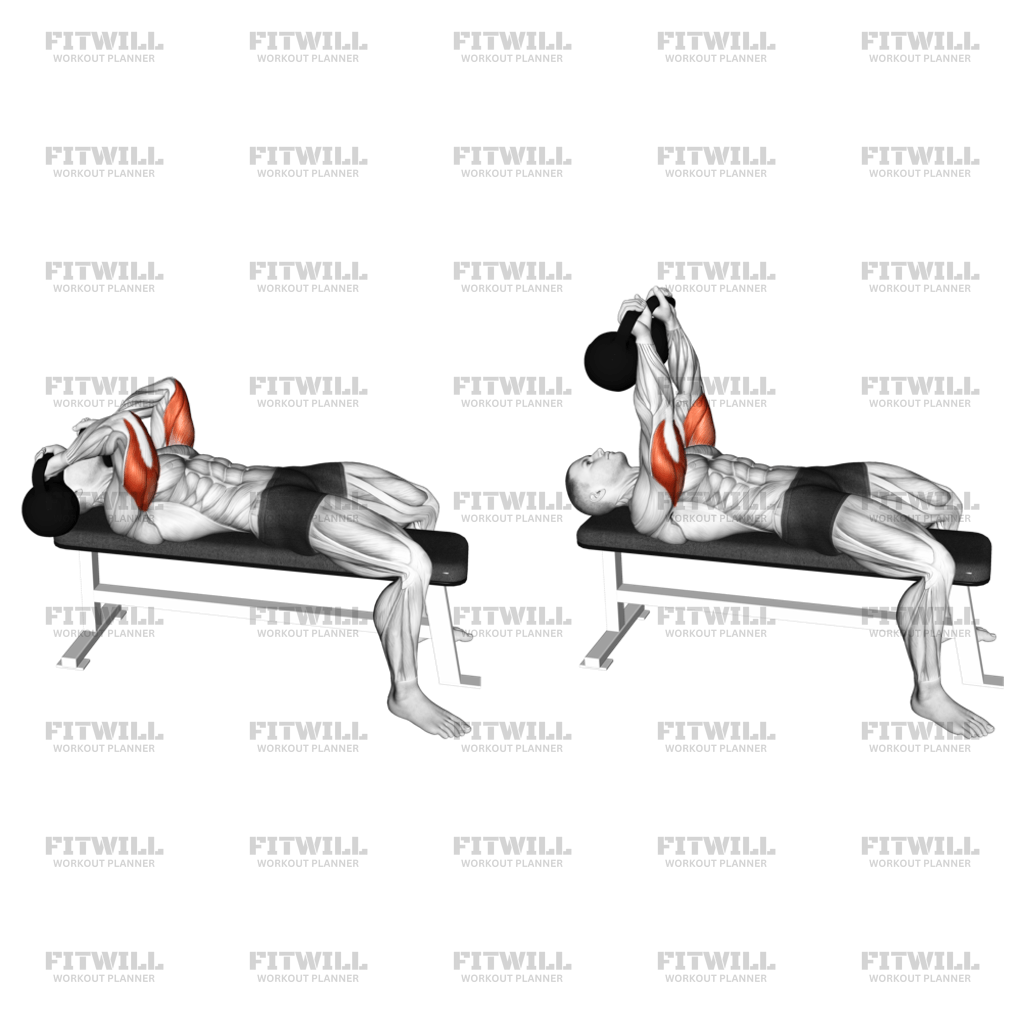 Kettlebell Lying Triceps Extension Skull Crusher: Exercise Guide, Video, Techniques, Benefits ...