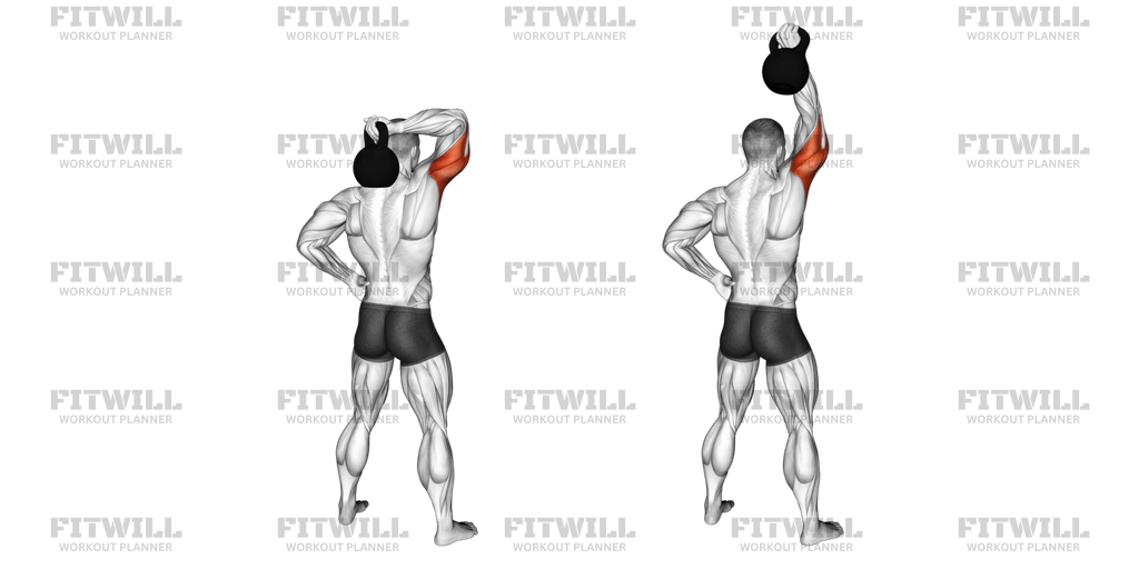 Kettlebell Standing One-Arm Extension: Exercise Guide, Video ...