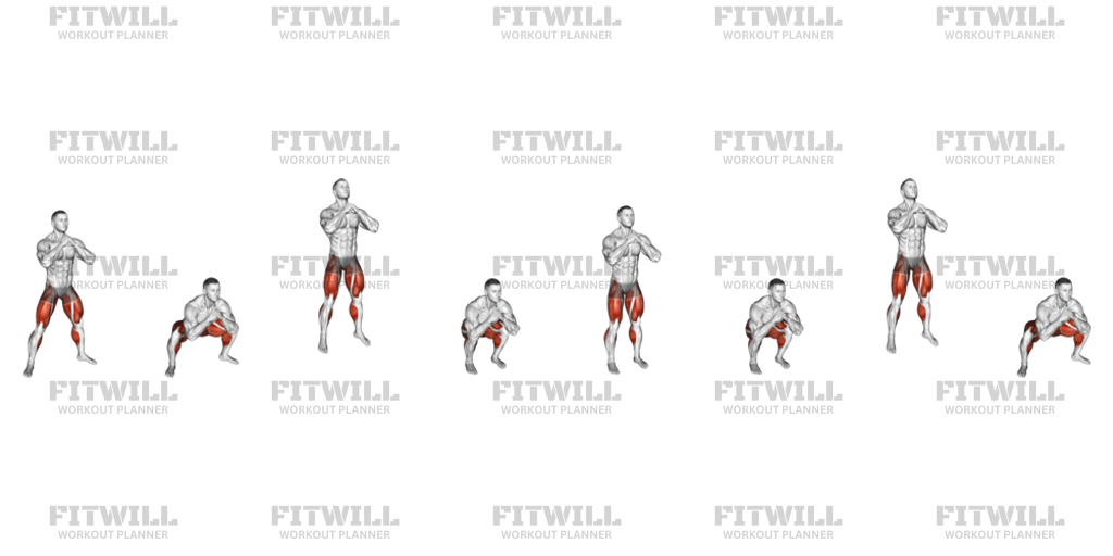 Wide Stance Jump Squat To Narrow Stance Jump Squat: Exercise Guide ...