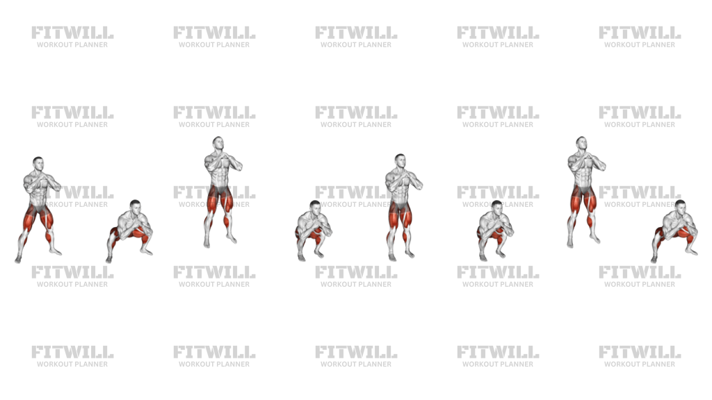 Wide Stance Jump Squat To Narrow Stance Jump Squat: Exercise Guide ...