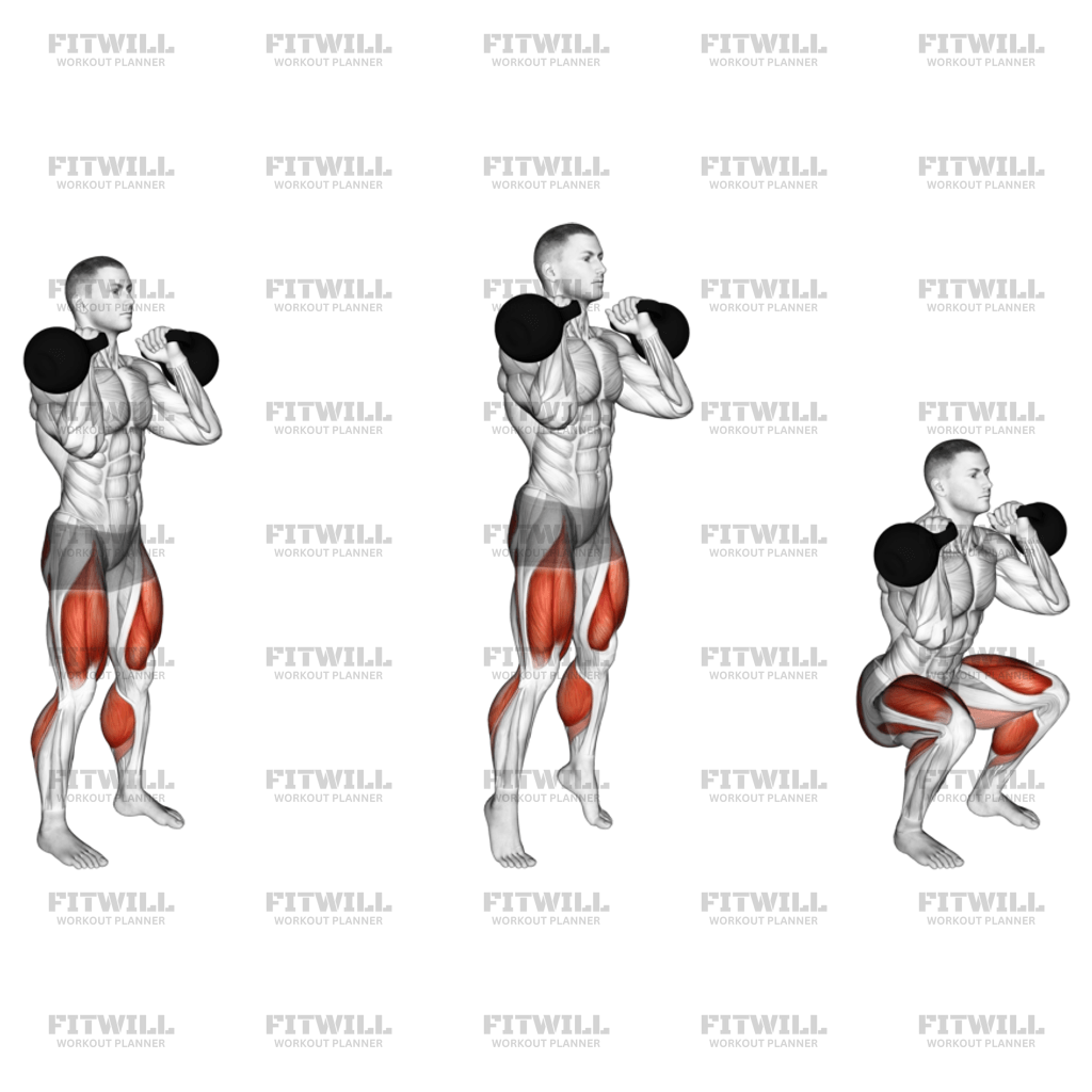 Elevación De Gemelos Con Kettlebell Y Sentadilla Frontal: Guía de ...