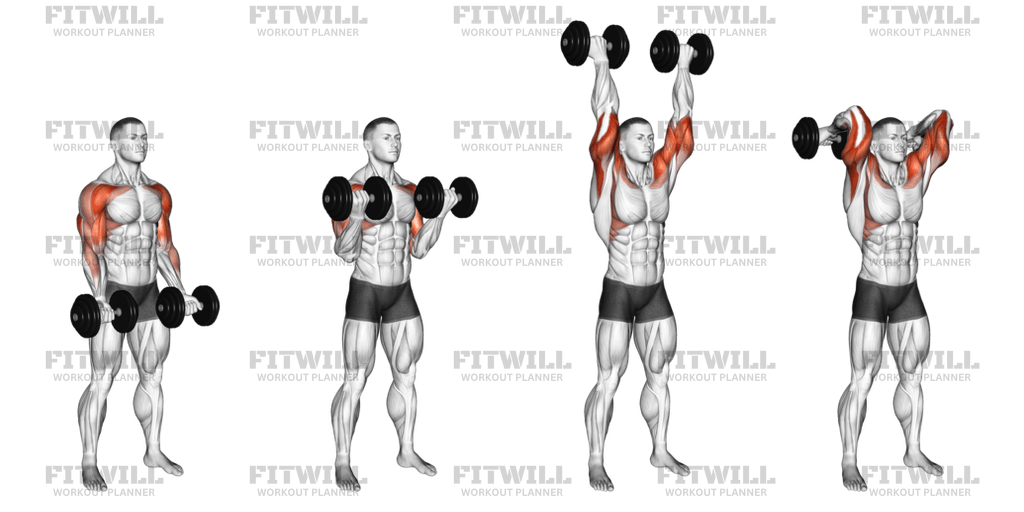 Dumbbell Curl Press Extension: Exercise Guide, Video, Techniques ...