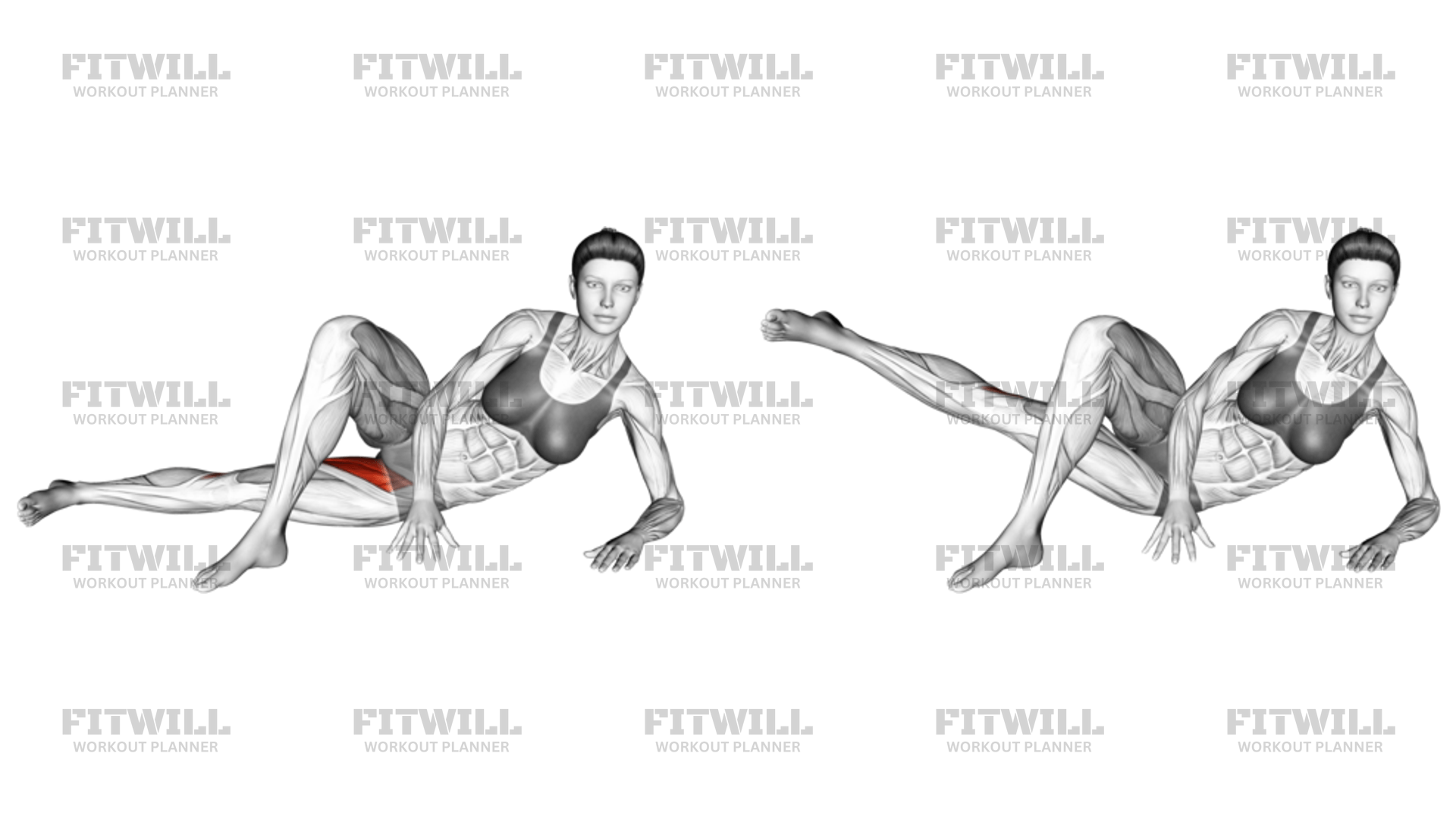 Aducción De Cadera En Decúbito Lateral (izquierda): Guía de Ejercicios ...