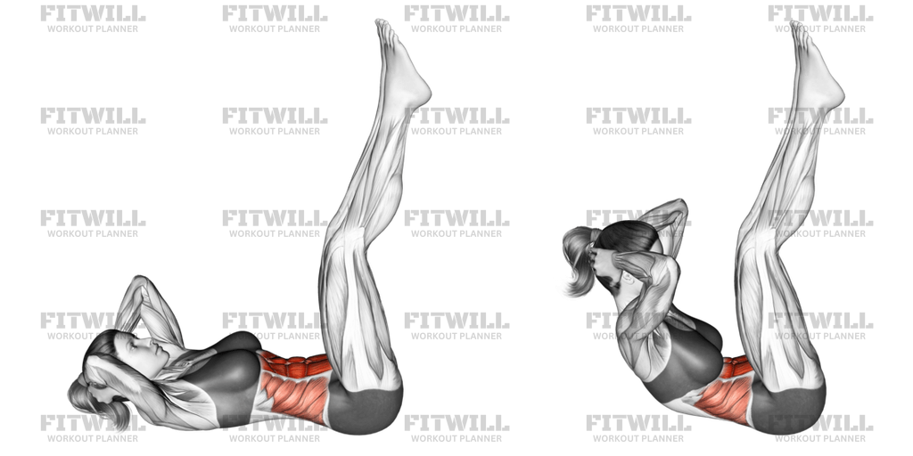 Lying Crunch (straight Legs): Exercise Guide, Video, Techniques ...