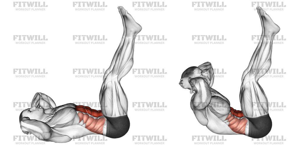 Lying Crunch (straight Legs): Exercise Guide, Video, Techniques ...