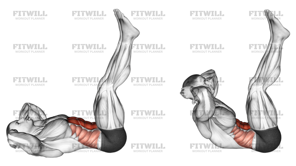 Lying Crunch (straight Legs): Exercise Guide, Video, Techniques ...
