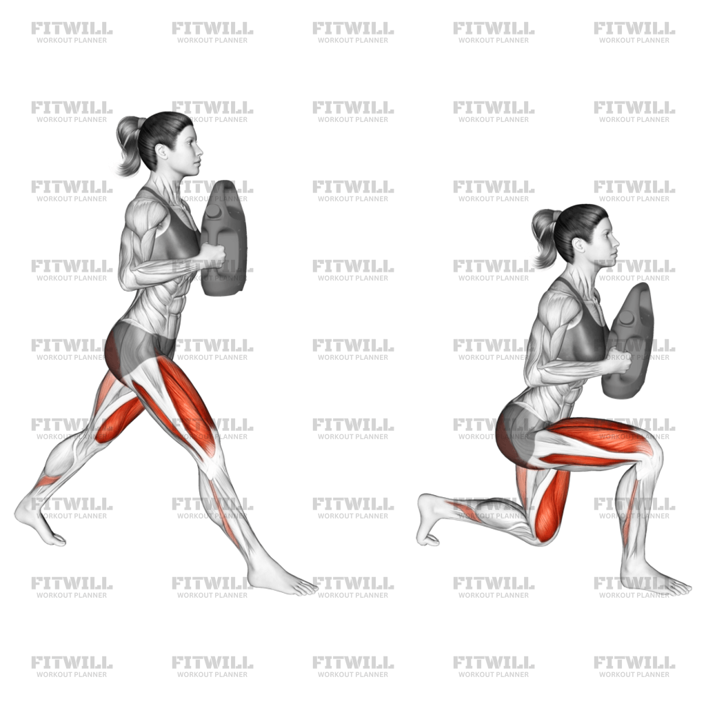 Bottle Weighted Split Squat: Exercise Guide, Video, Techniques ...