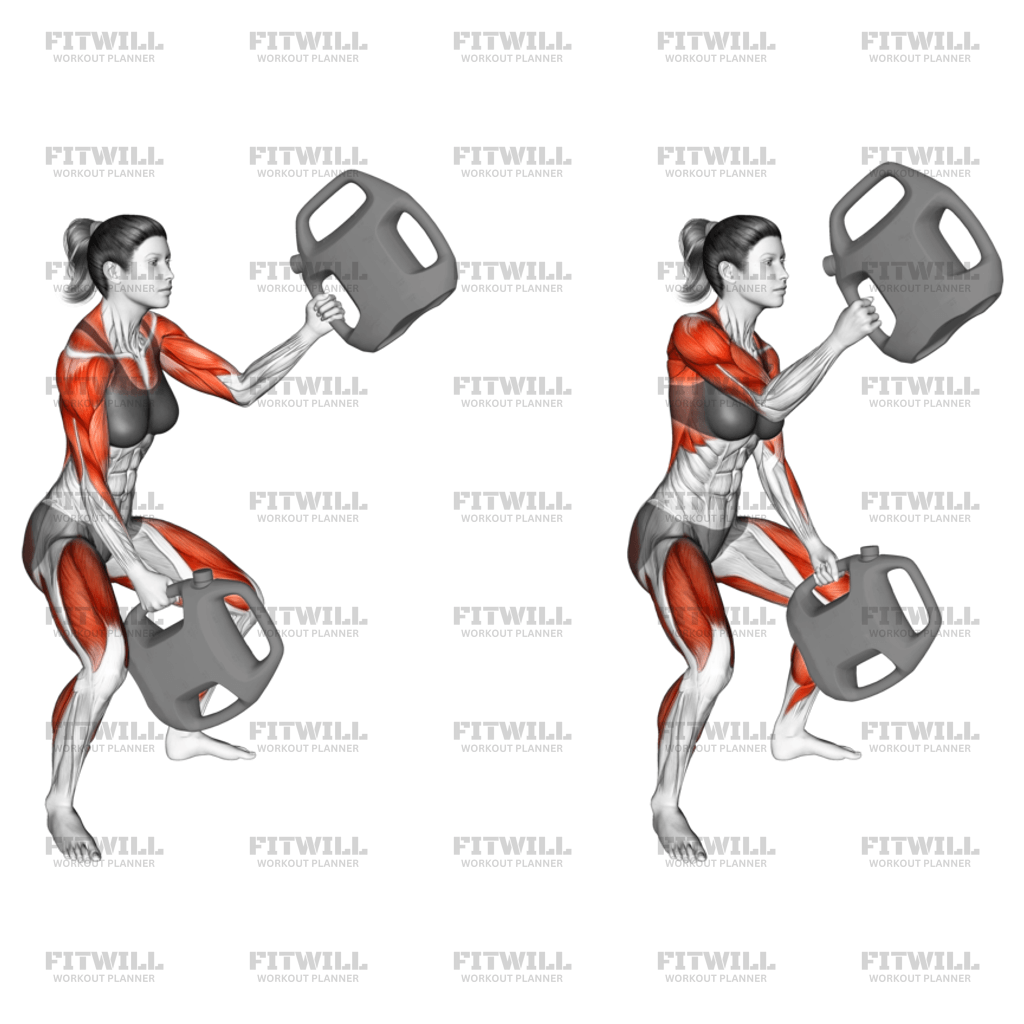 Bottle Weighted Squatting Alternate Waves: Exercise Guide, Video ...