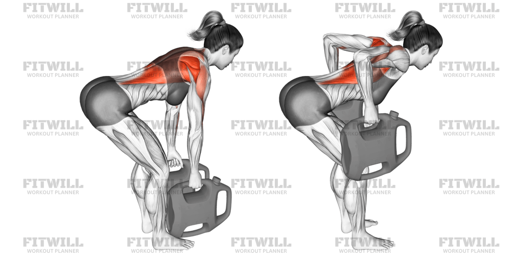 Remo Inclinado Con Botella Con Peso: Guía de Ejercicios, Video ...