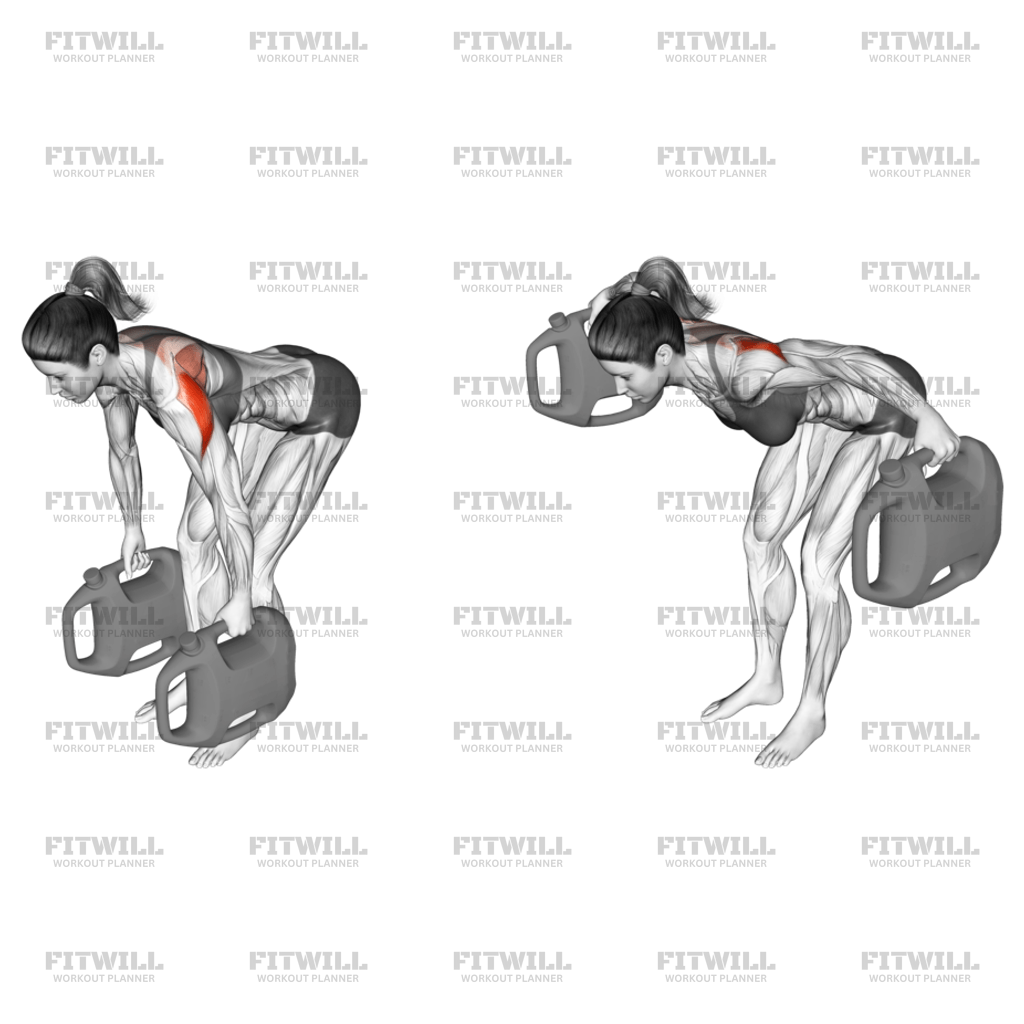 Bottle Weighted Bent Over Reverse Fly: Exercise Guide, Video ...