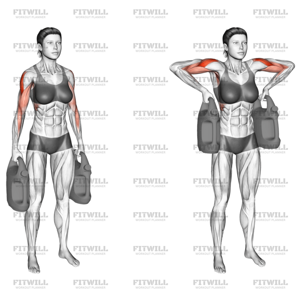 Bottle Weighted Armpit Row: Exercise Guide, Video, Techniques, Benefits ...