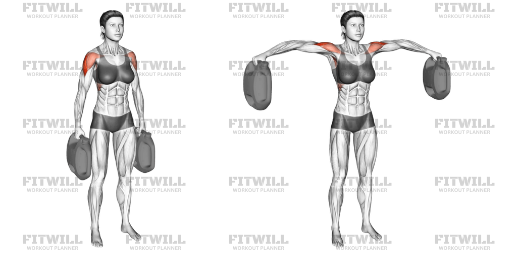 Bottle Weighted Lateral Raise: Exercise Guide, Video, Techniques ...