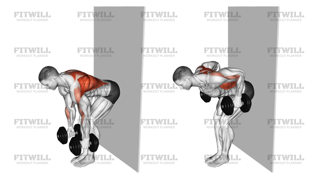 Dumbbell Bent Over Row Against Wall: Exercise Guide, Video, Techniques ...