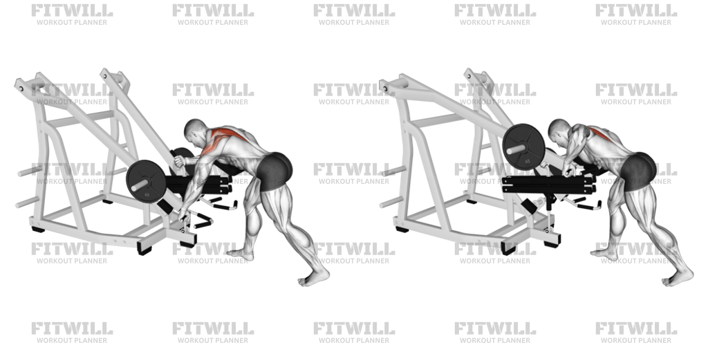 Lever Bent-Over Single-Arm Wide-Grip Row With Chest Support: Exercise ...