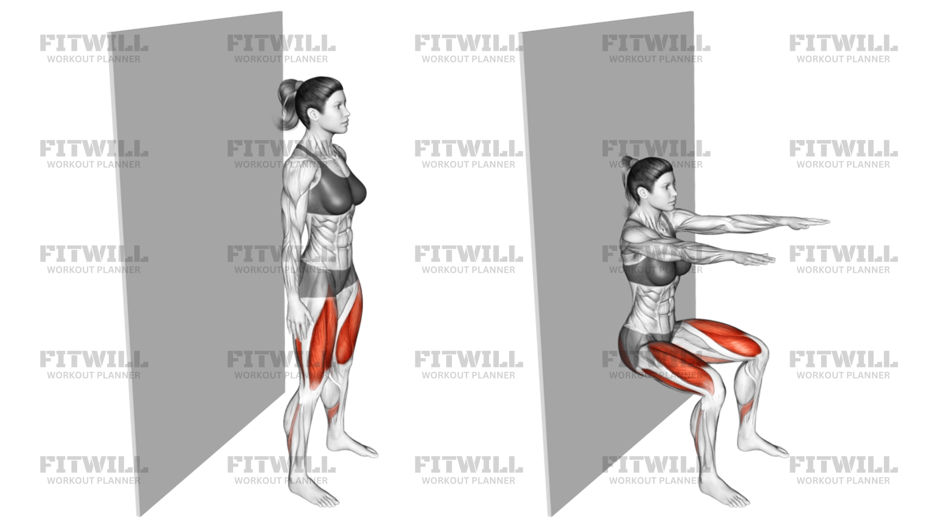 Sentadilla Contra La Pared: Guía de Ejercicios, Video, Técnicas ...