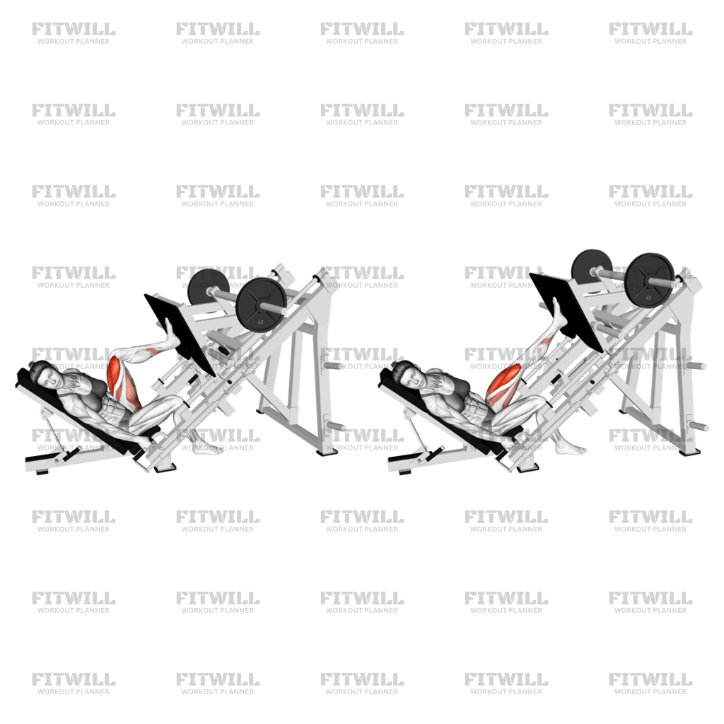 Prensa De Perna Unilateral Na Máquina Inclinado: Vídeo de Exercício ...