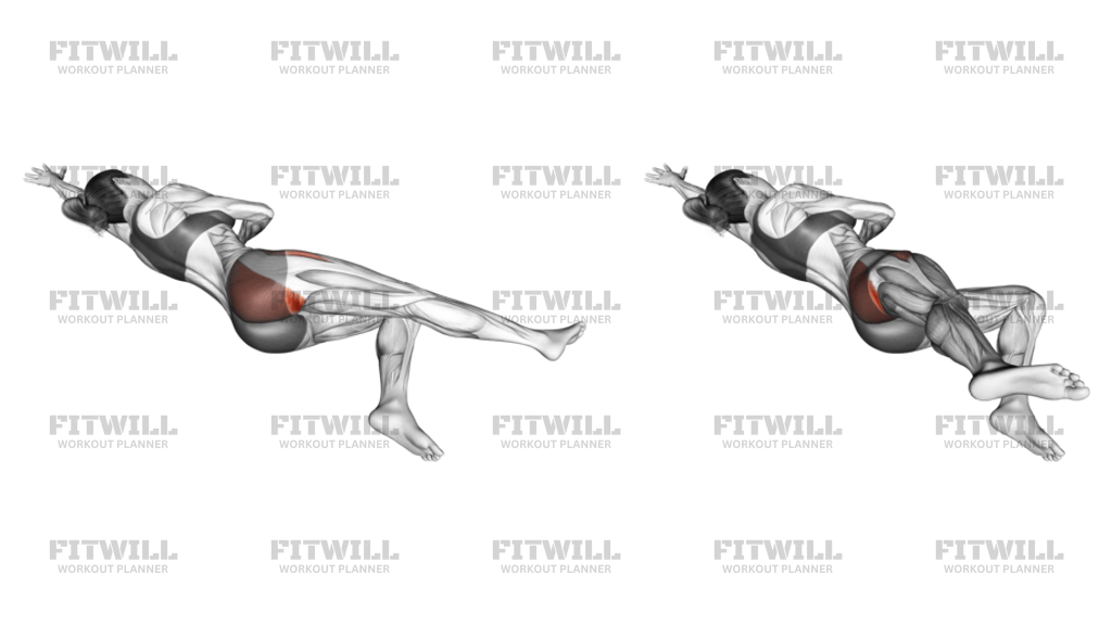 Side Lying Diagonal Backward Leg Raise: Exercise Guide, Video ...