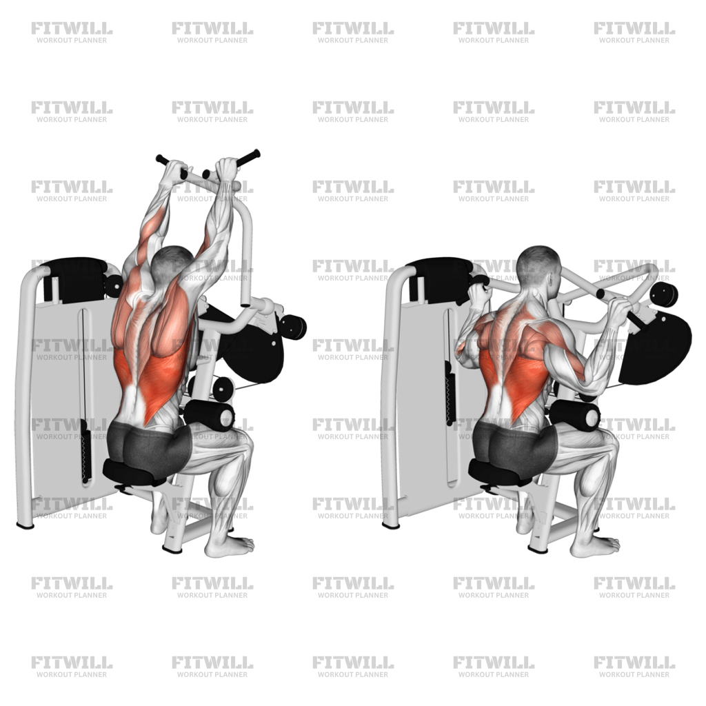 Lever Cross Lat Pulldown: Exercise Guide, Video, Techniques, Benefits, How to, Muscles Worked ...