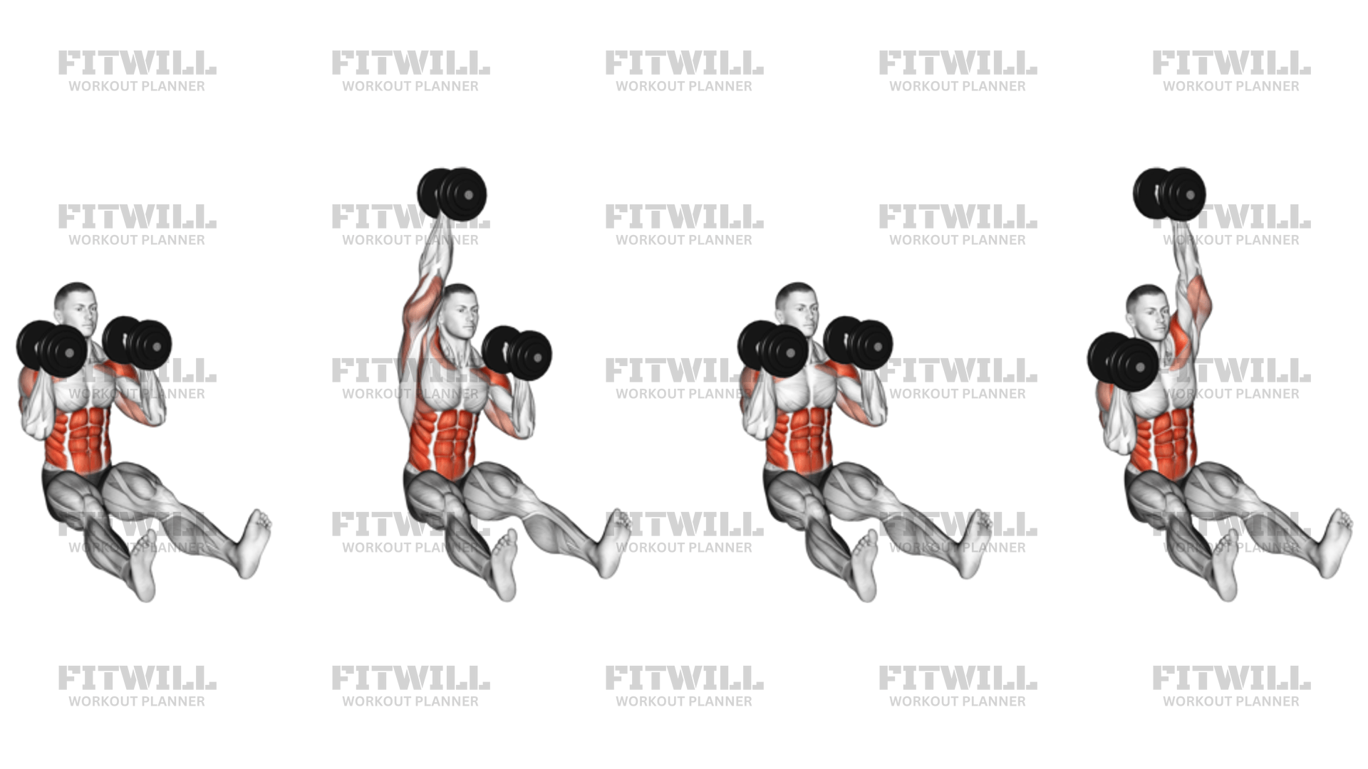 Dumbbell Alternate Z-Press: Exercise Guide, Video, Techniques, Benefits ...