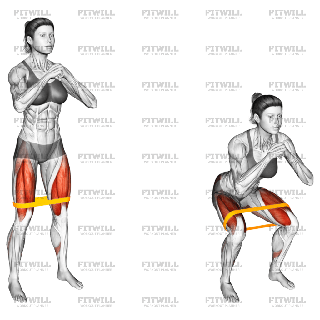 Resistance Band Squat: Exercise Guide, Video, Techniques, Benefits, How ...