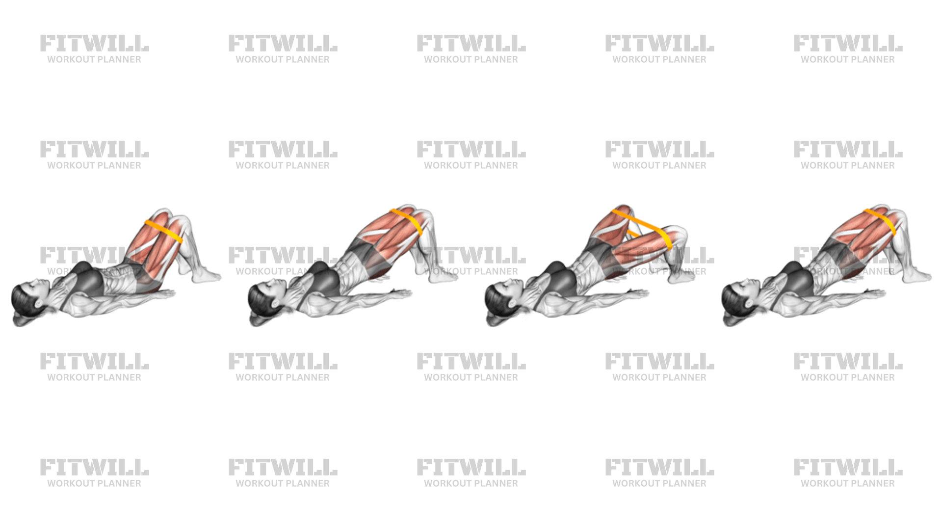 Resistance Band Glute Bridge Abduction: Exercise Guide, Video ...