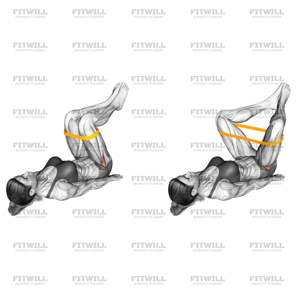 Resistance Band Lying Bent Knee Hip Abduction: Exercise Guide, Video ...