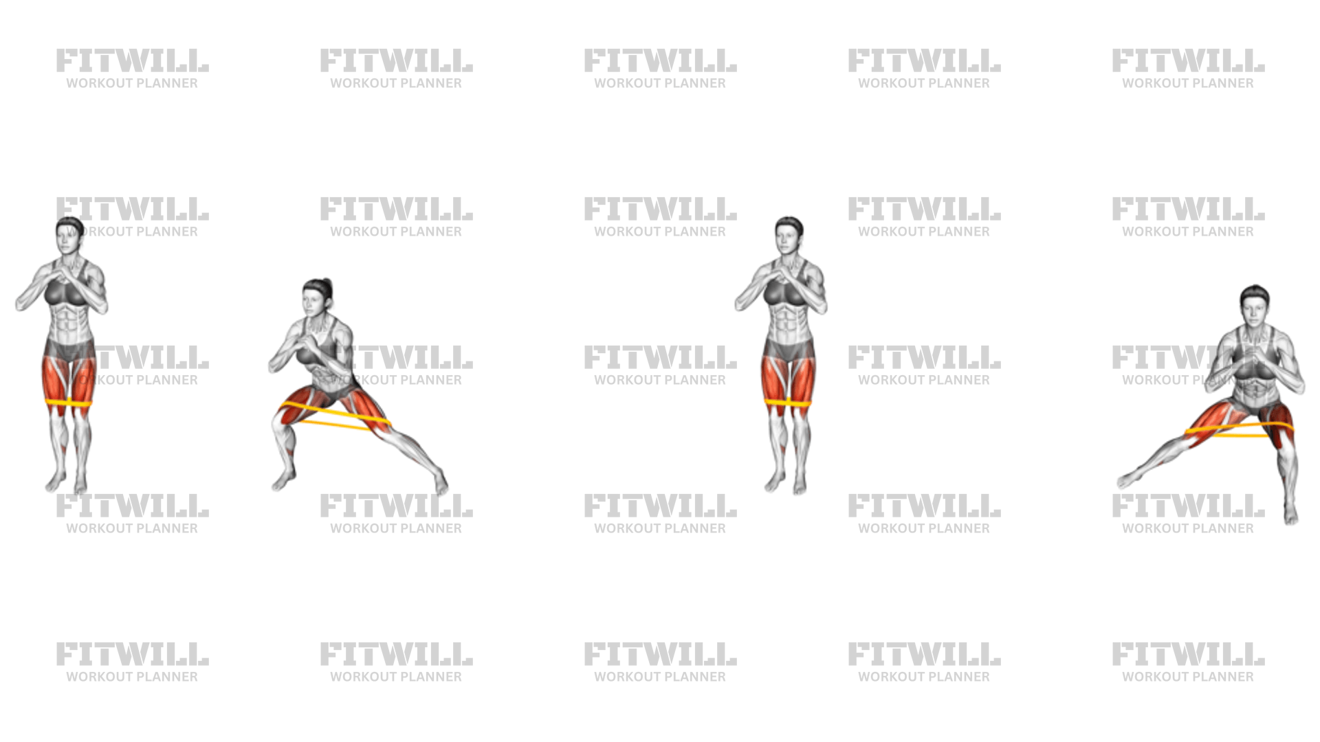 Resistance Band Side Lunge: Exercise Guide, Video, Techniques, Benefits ...