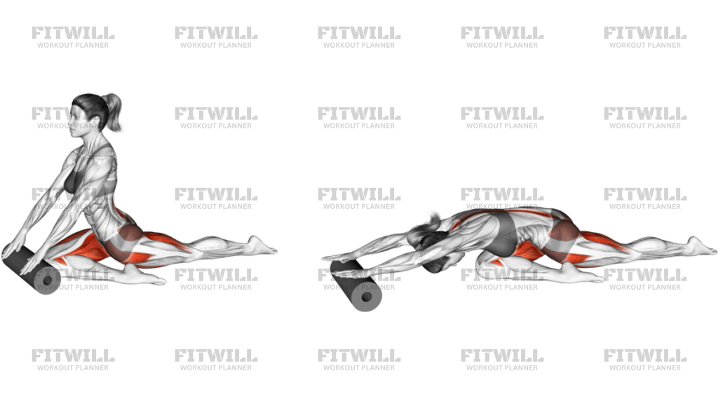 Roll Recumbent Hip External Rotator and Hip Extensor Stretch (Crossed ...